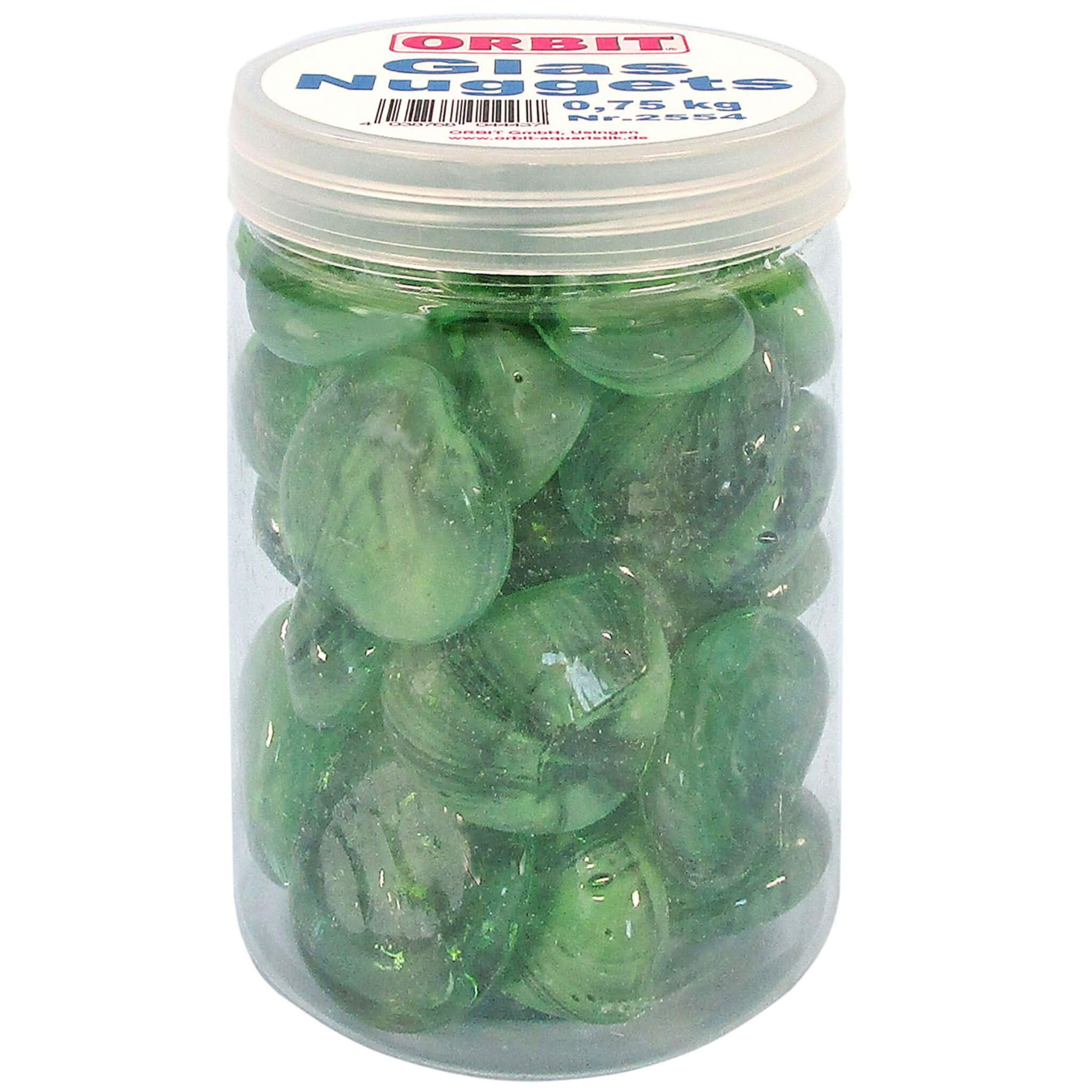 Orbit Glass Nuggets Dark green - Aquarium Decoration